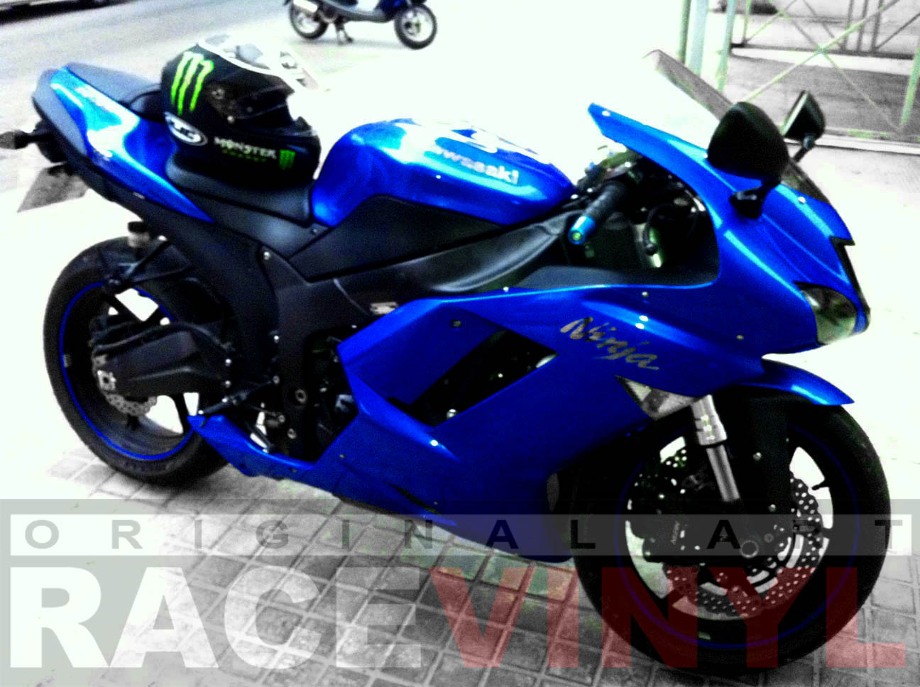 Galería de Fotos Race Vinyls: Kawasaki ZX6R - Racevinyls Azul Genérico ...