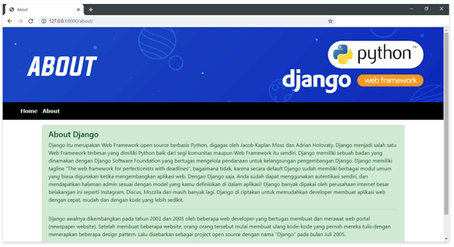 Integrasi Bootstrap Django - Contoh Aplikasi