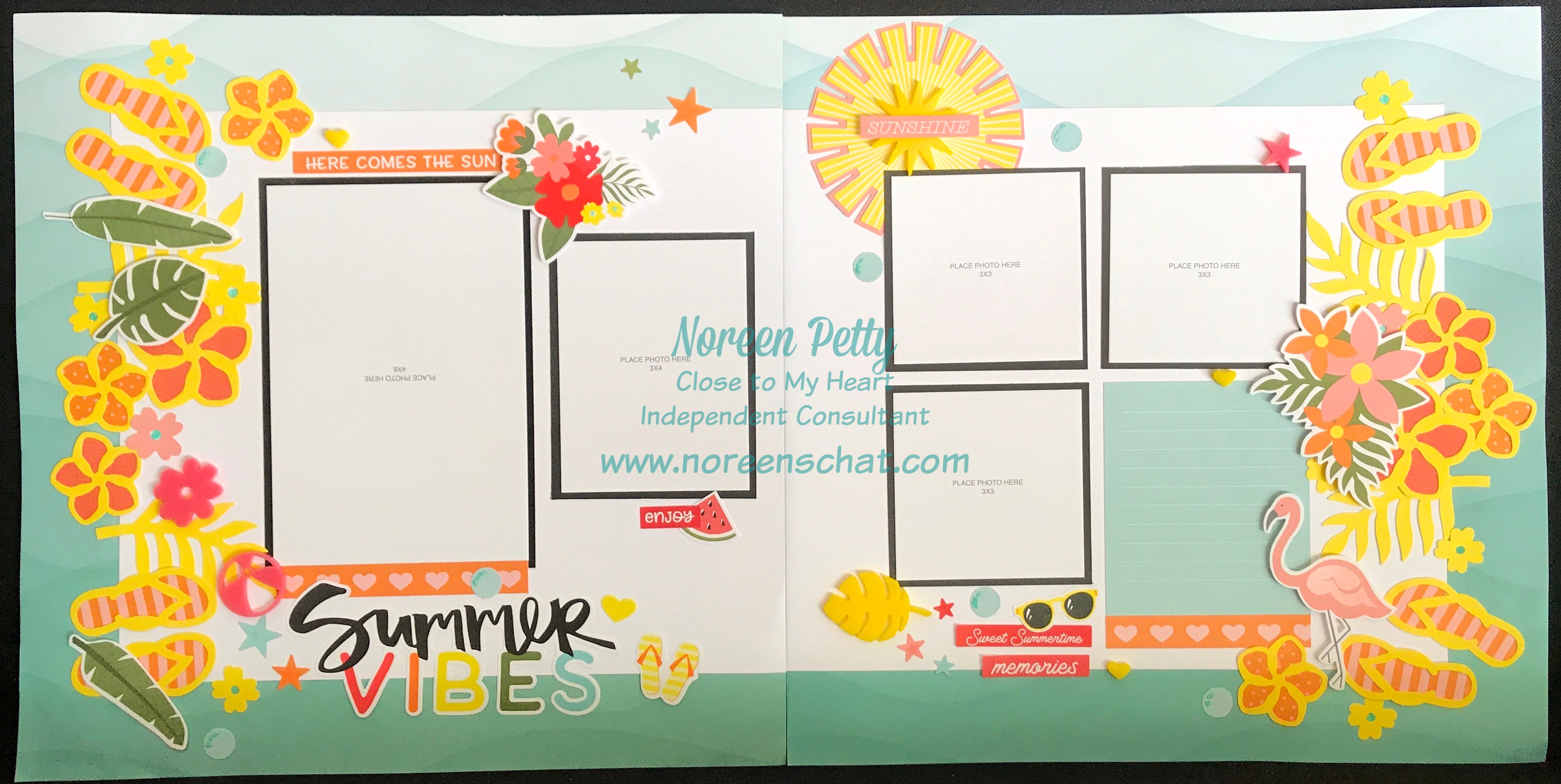 Noreen's Scrap N Chat: CTMH Summer Vibes Here Comes the Sun Scrapbook ...