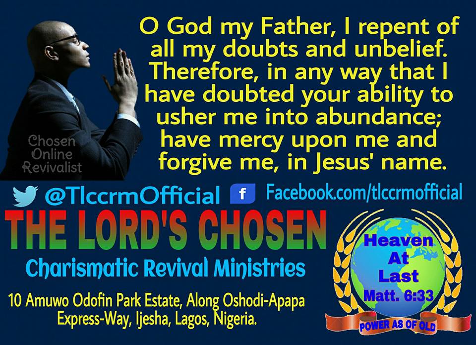 THE CHOSEN DAILY DEVOTIONAL...THEME: SIN CAN HINDER THE MOVE OF GOD