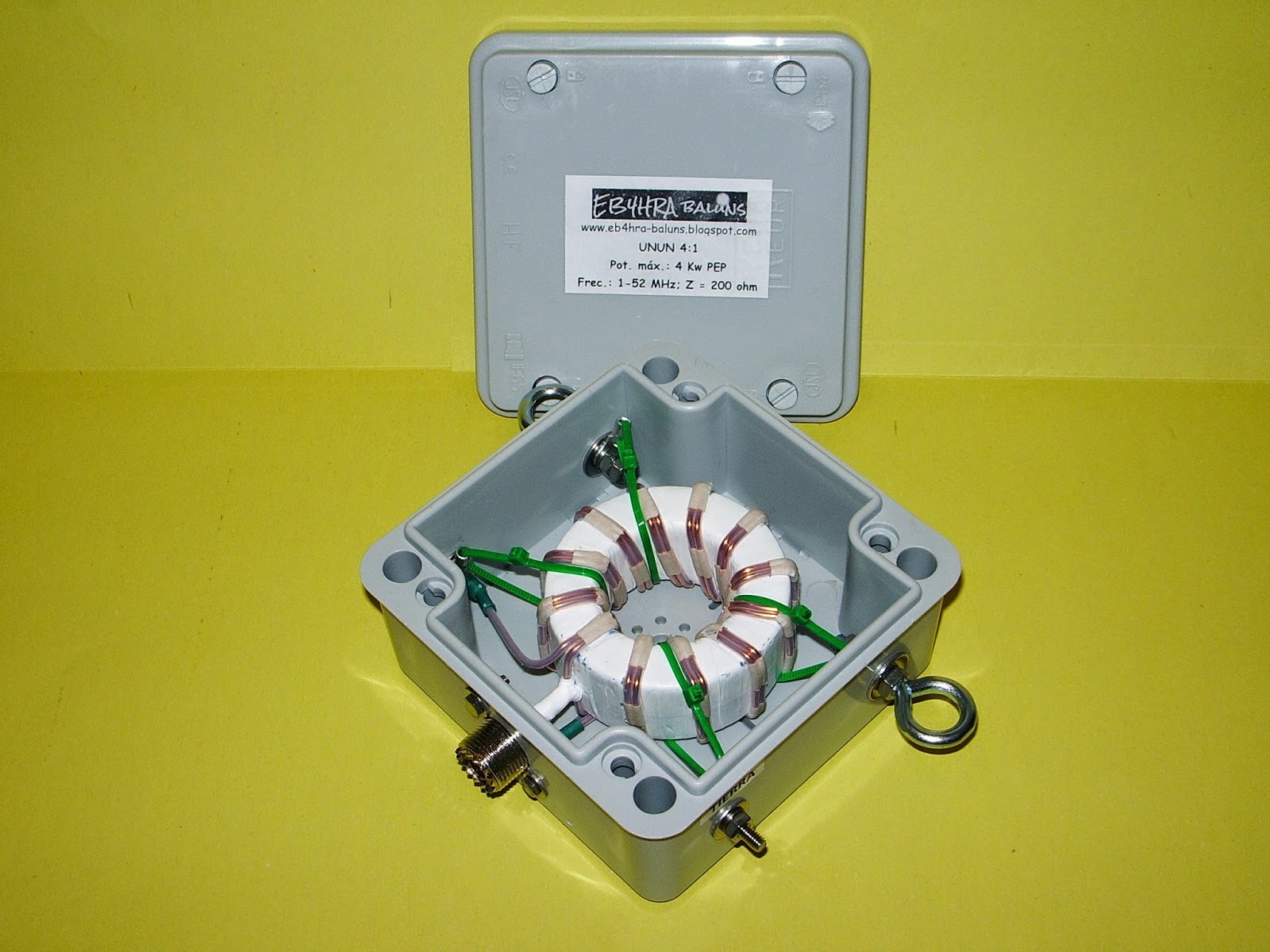EB4HRA baluns: UNUN 4:1