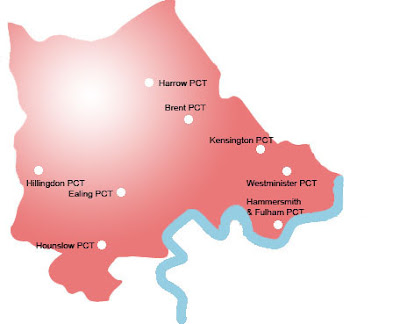 North West London City Region Map | Map of London Political Regional