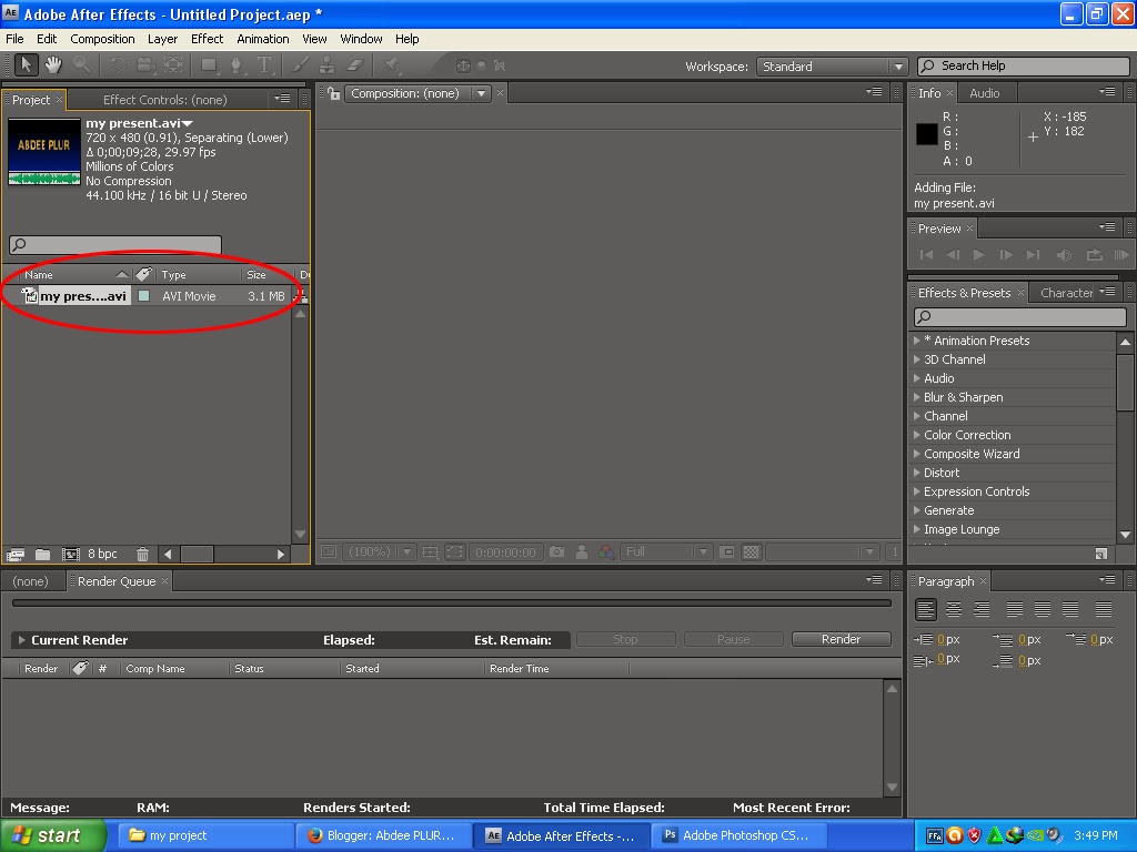 Abdee PLUR: Cara Cut Video di After Effect