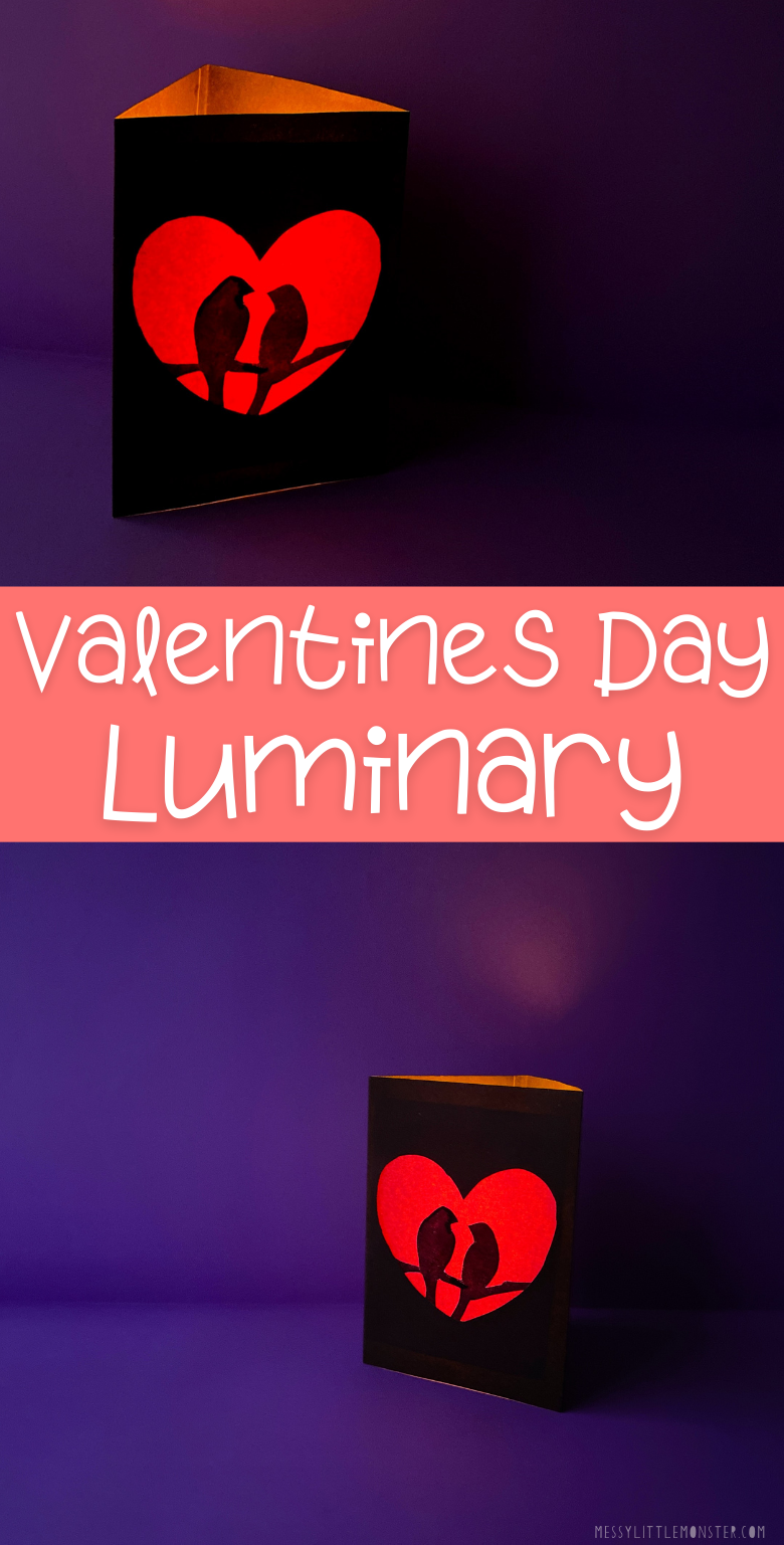 Valentine's Day Paper Luminary Craft - Messy Little Monster
