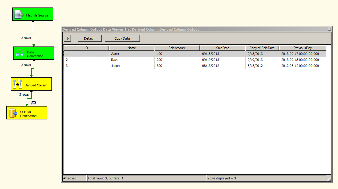 Welcome To TechBrothersIT: SSIS - Data Conversion and Derived Column