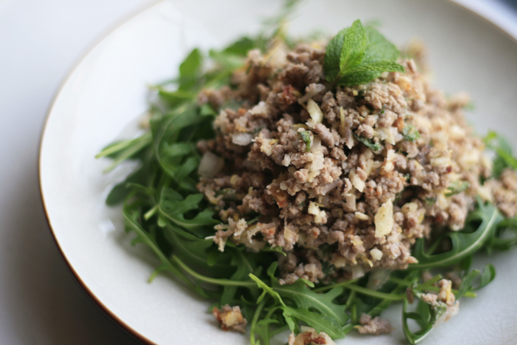 Lamb Laap Salad with Mint and Rocket | The Hungry Pup