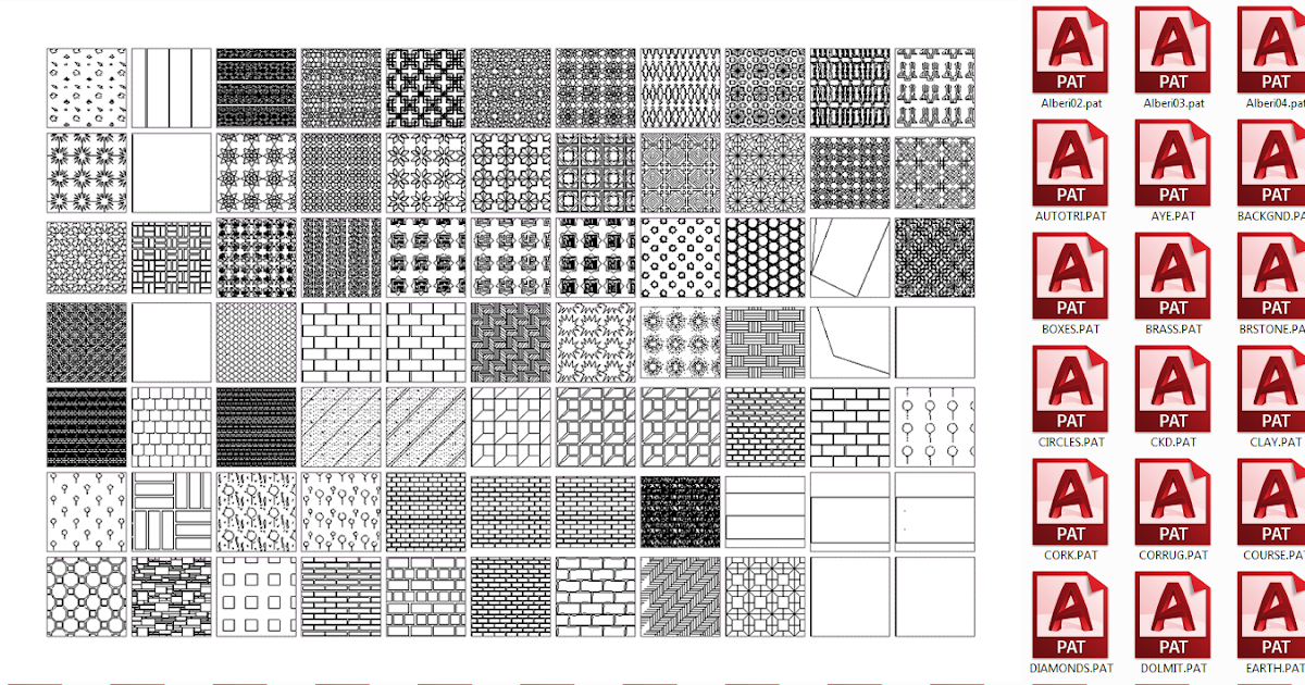 300 Various Type AutoCAD Hatch Pattern 300-various-type-autocad-hatch-pattern