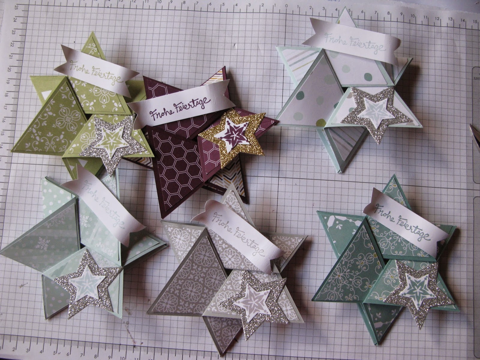 Scraproomboom: Sternenkarte Anleitung - Star fold card