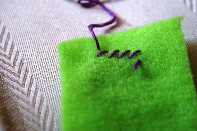 The Better Nester: How to Hand Sew: Applique Stitch/Fell Stitch