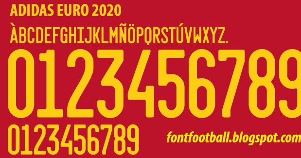 FONT FOOTBALL: Font Vector Adidas Euro 2020 kit