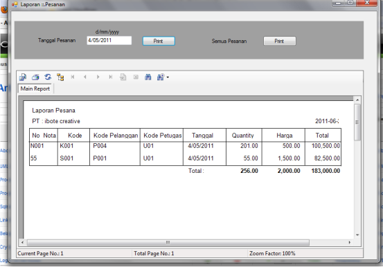 Membuat Laporan dengan Crystal Report