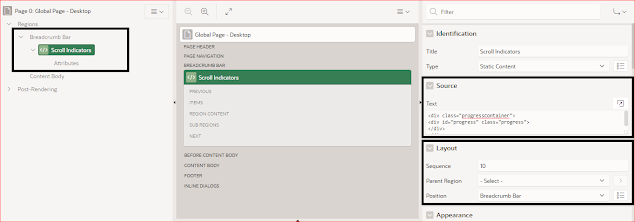 How To Create Scroll Indicator In Oracle Apex Javainhand Tutorial