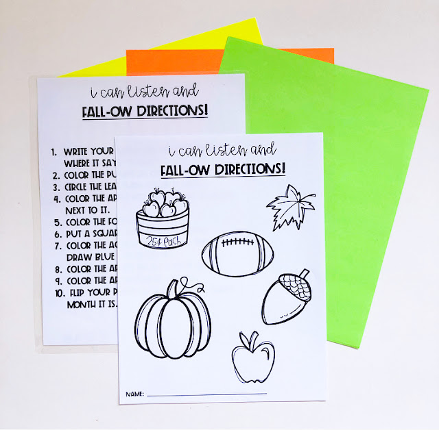 Fall Speech Therapy Activities | The Social Speechie