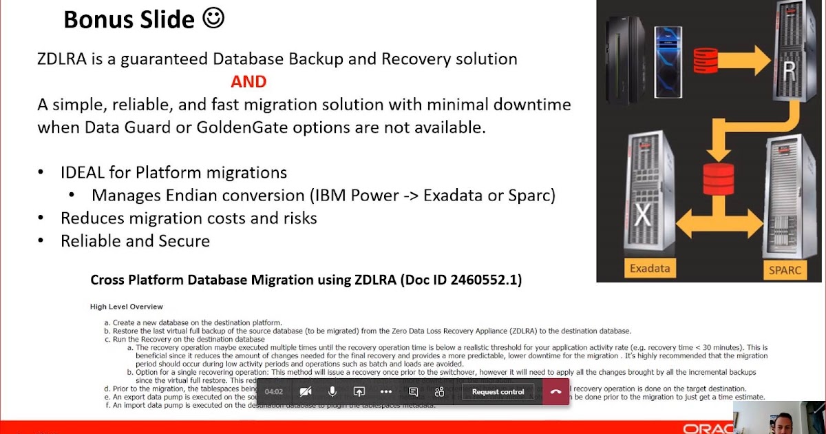 Erman Arslan's Oracle Blog: ZDLRA - as a Simple and Reliable Migration ...