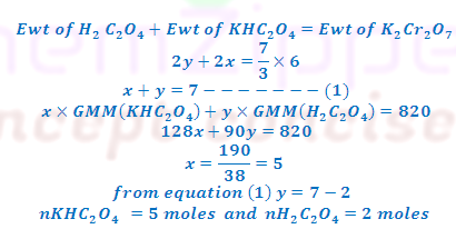 Welcome to Chem Zipper.com......: 829 gm of K2Cr2O7 and H2C2O4 reacts ...
