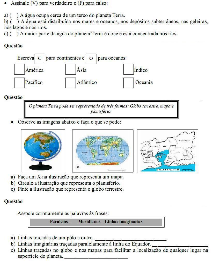 Atividades De Geografia 4 Ano Com Respostas - EDUCA