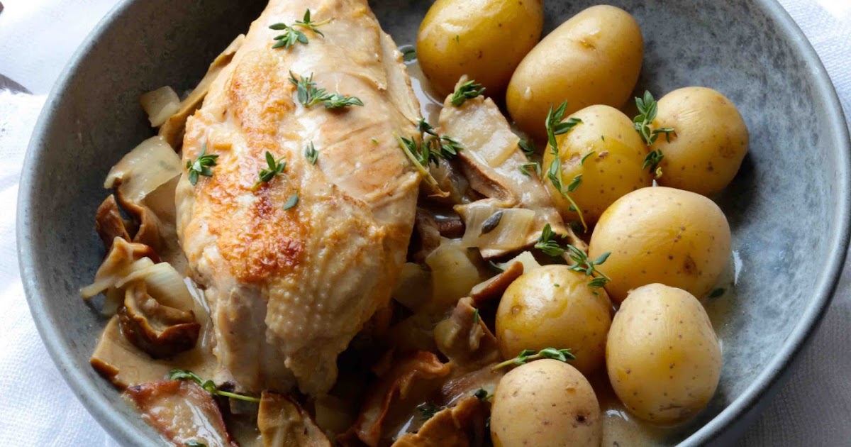 Poulet au riesling et aux cèpes séchés / On dine chez Nanou