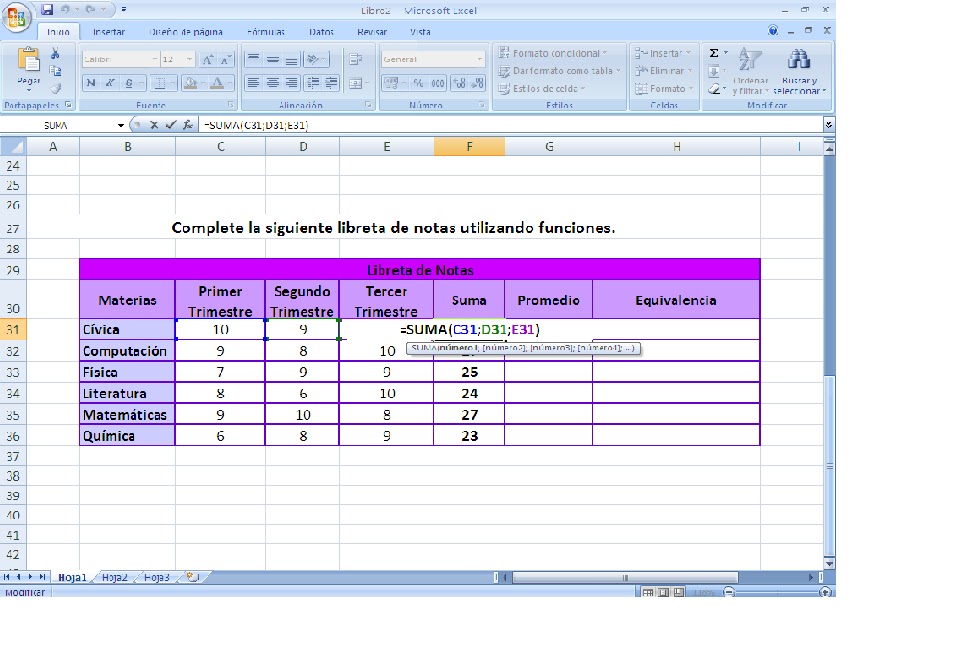 Excel ~ Trabajo De Computación