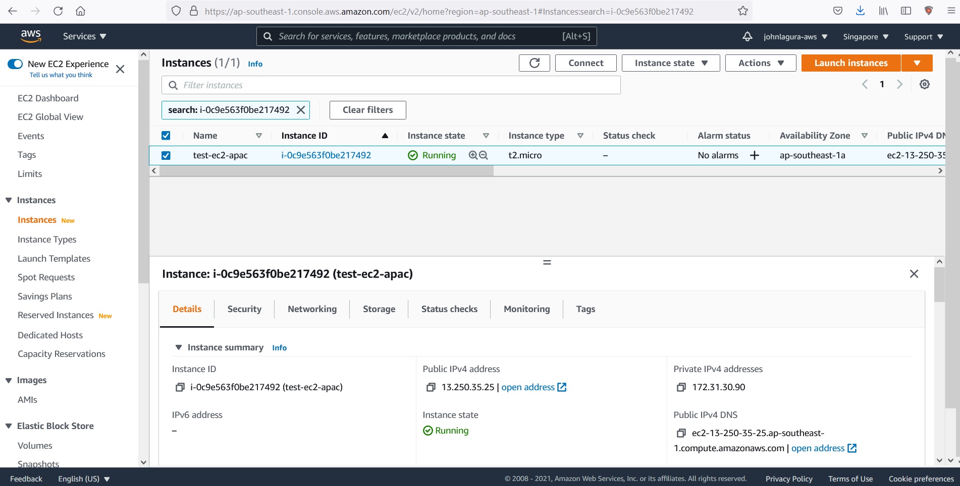 My Network Lab: Creating an AWS EC2 Instance (Virtual Machine)