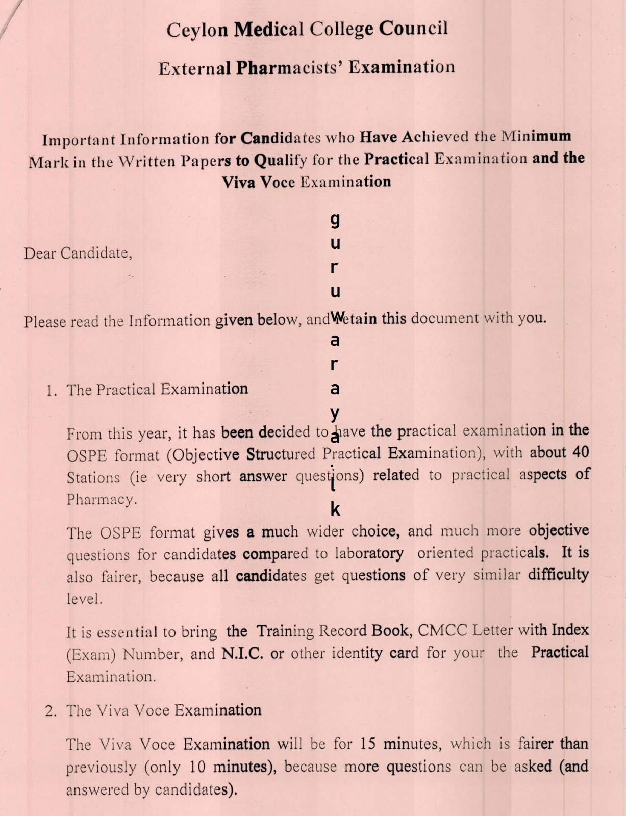 Eligibility for Practical and Viva Test - External Pharmacist ...