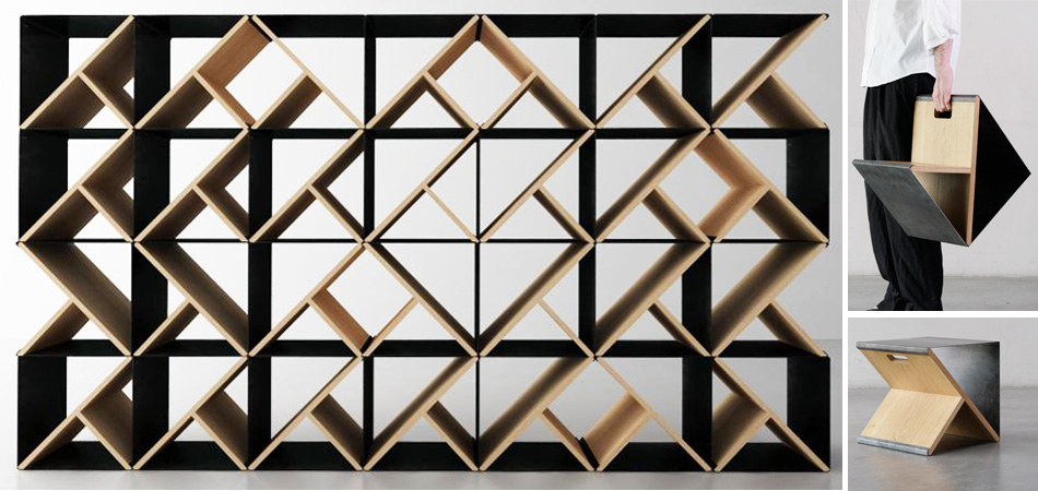 Arteeblog: Banco / estante protótipo "Steel Stool"