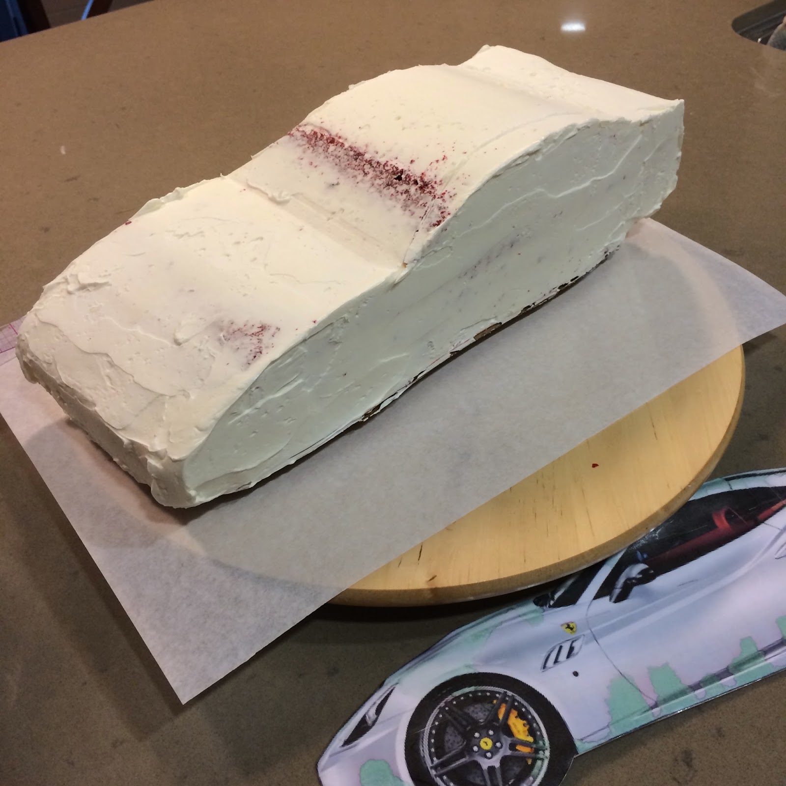 Delicious Arts Bakery: Ferrari California Cake Tutorial