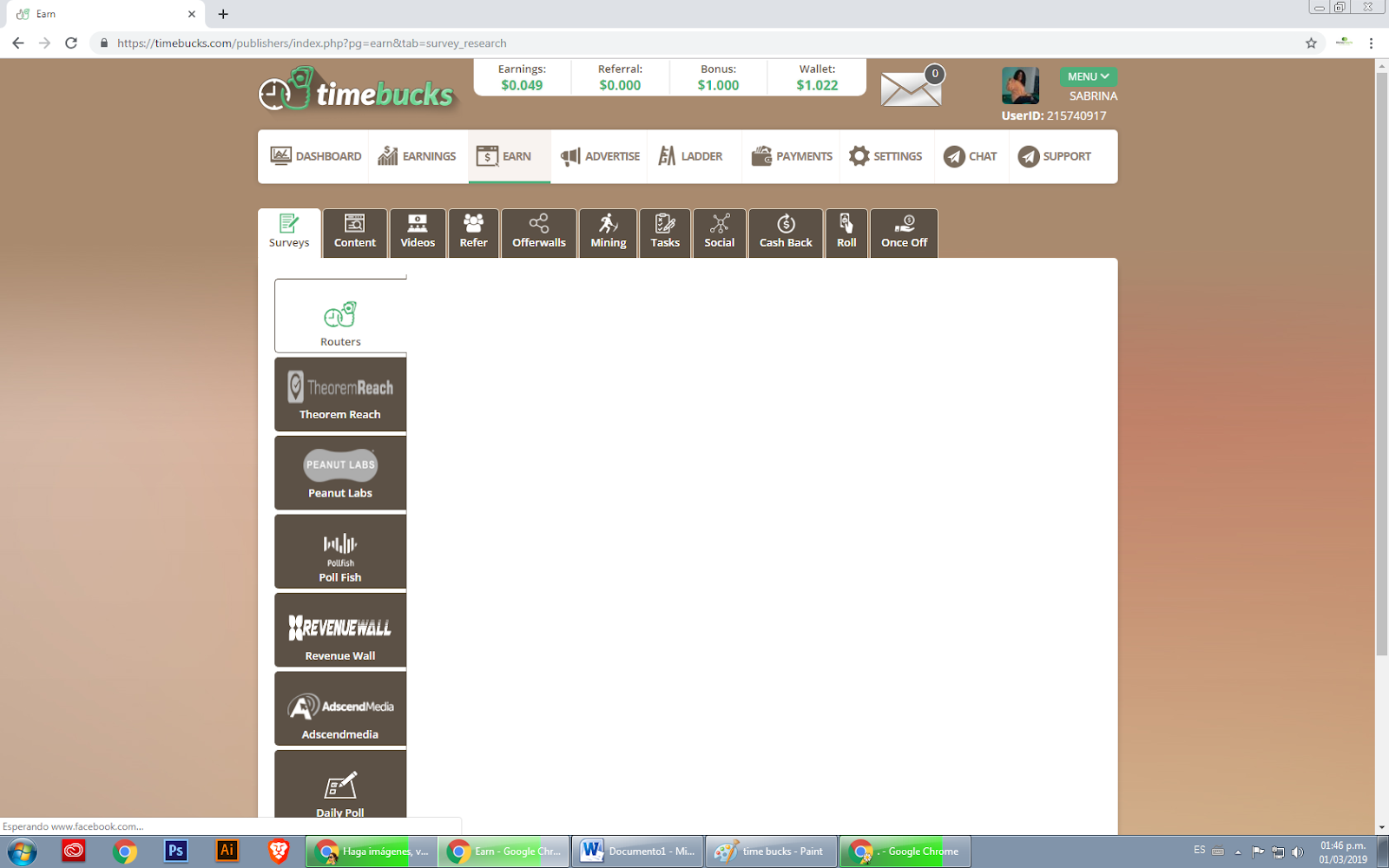Timebucks, 10$ al día fácil y sencillo.