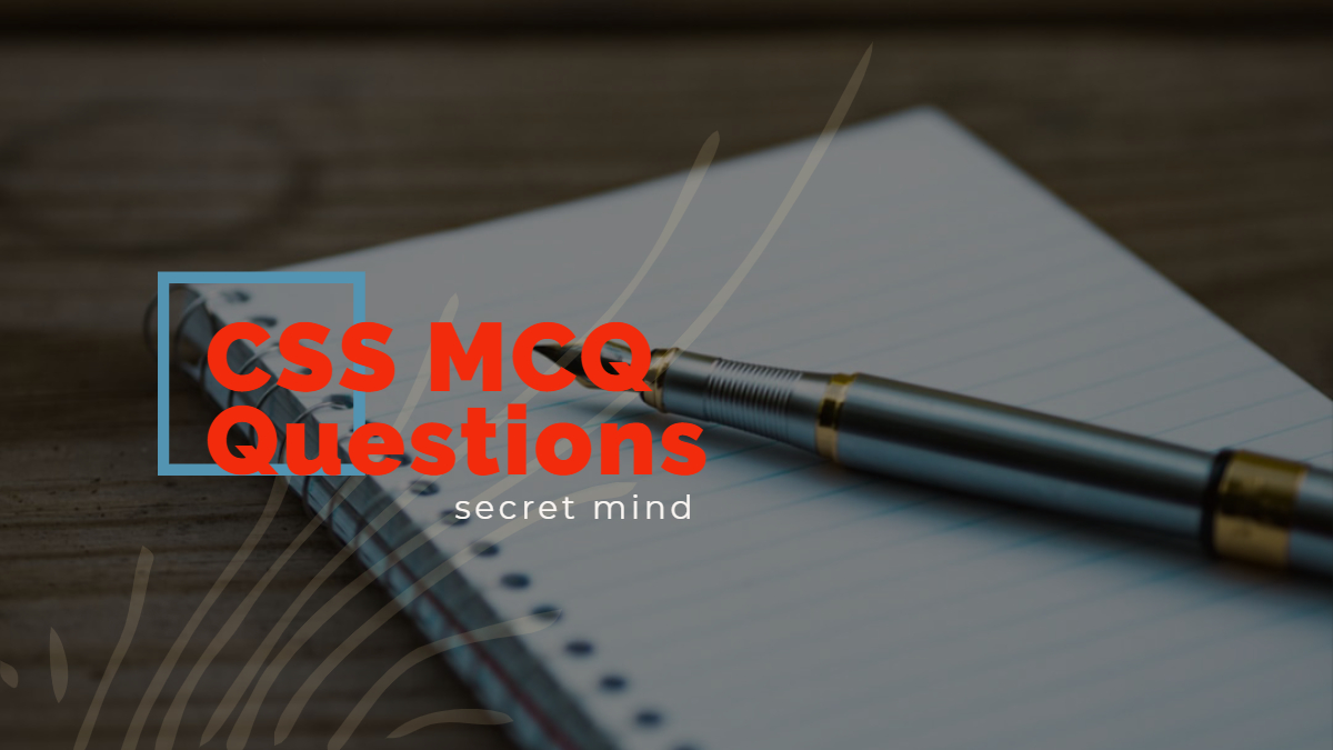 Web Technology Css Mcq Questions Secret Mind