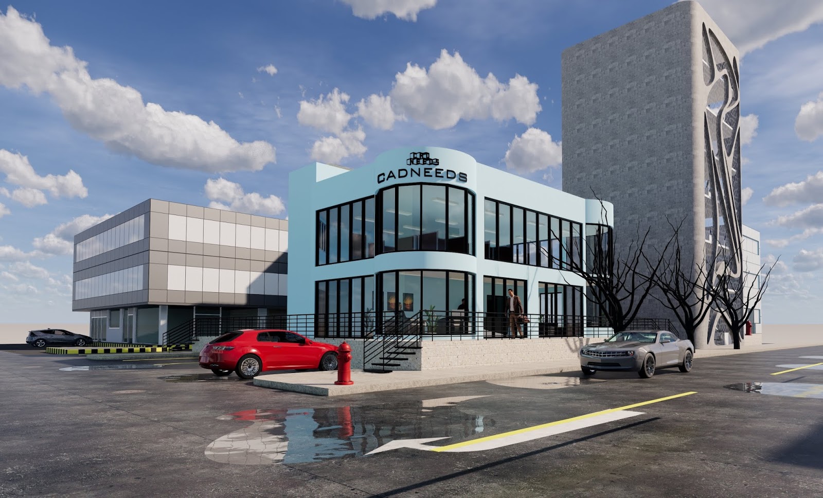 Enscape Rendering | CAD Needs Building – CAD Needs (Download Free Revit ...