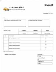 Car Wash Receipt Sample - Invoice Template