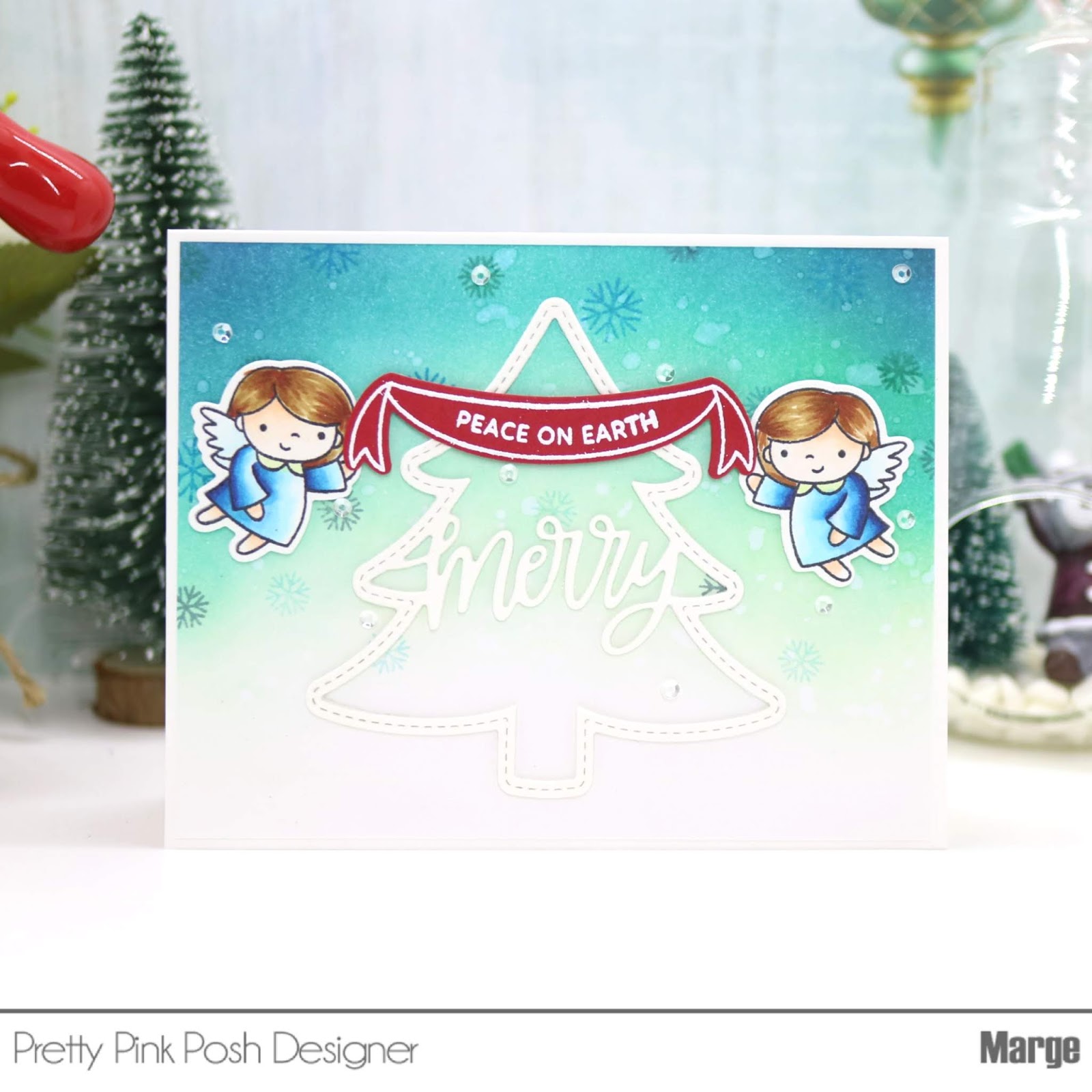 Marge Crafts: Pretty Pink Posh Angel Friends Card