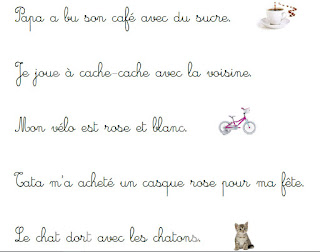 Entraînement lecture - Phrases à lire à télécharger