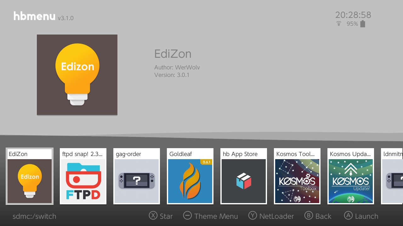 ニンテンドースイッチ hbmenu用カスタムテーマ導入方法&リンク集