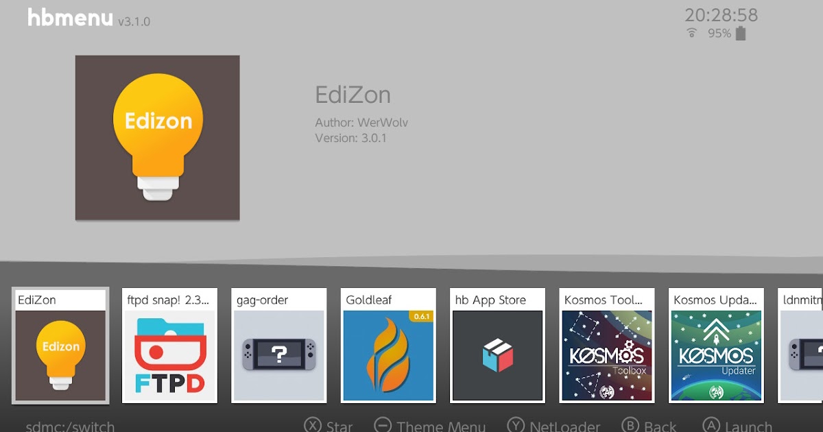 ニンテンドースイッチ hbmenu用カスタムテーマ導入方法&リンク集