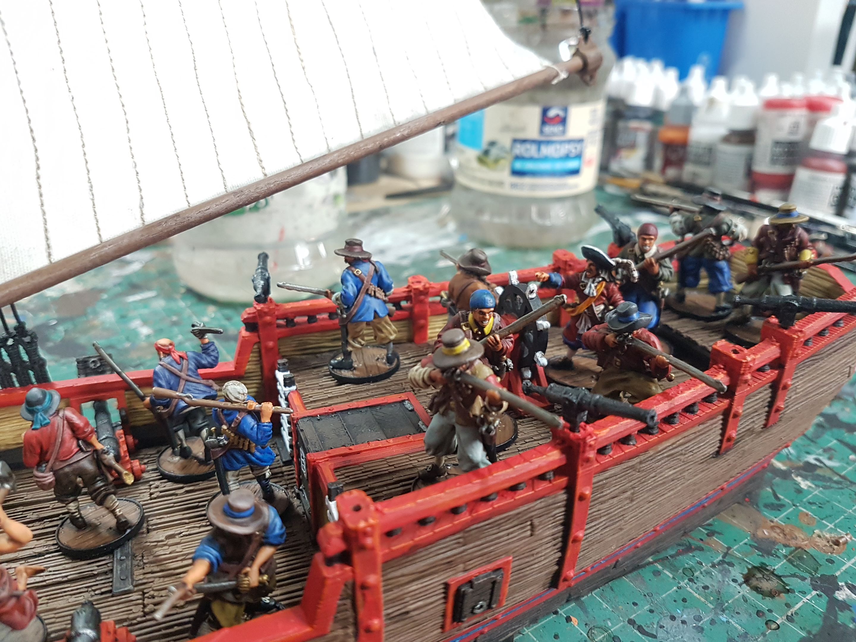 Yith's Wargaming Blog: 28mm Scale 3D Printed Sloop and Pirates