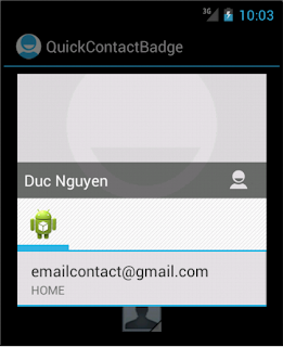 How to use QuickContactBadge in Android - Terraligno