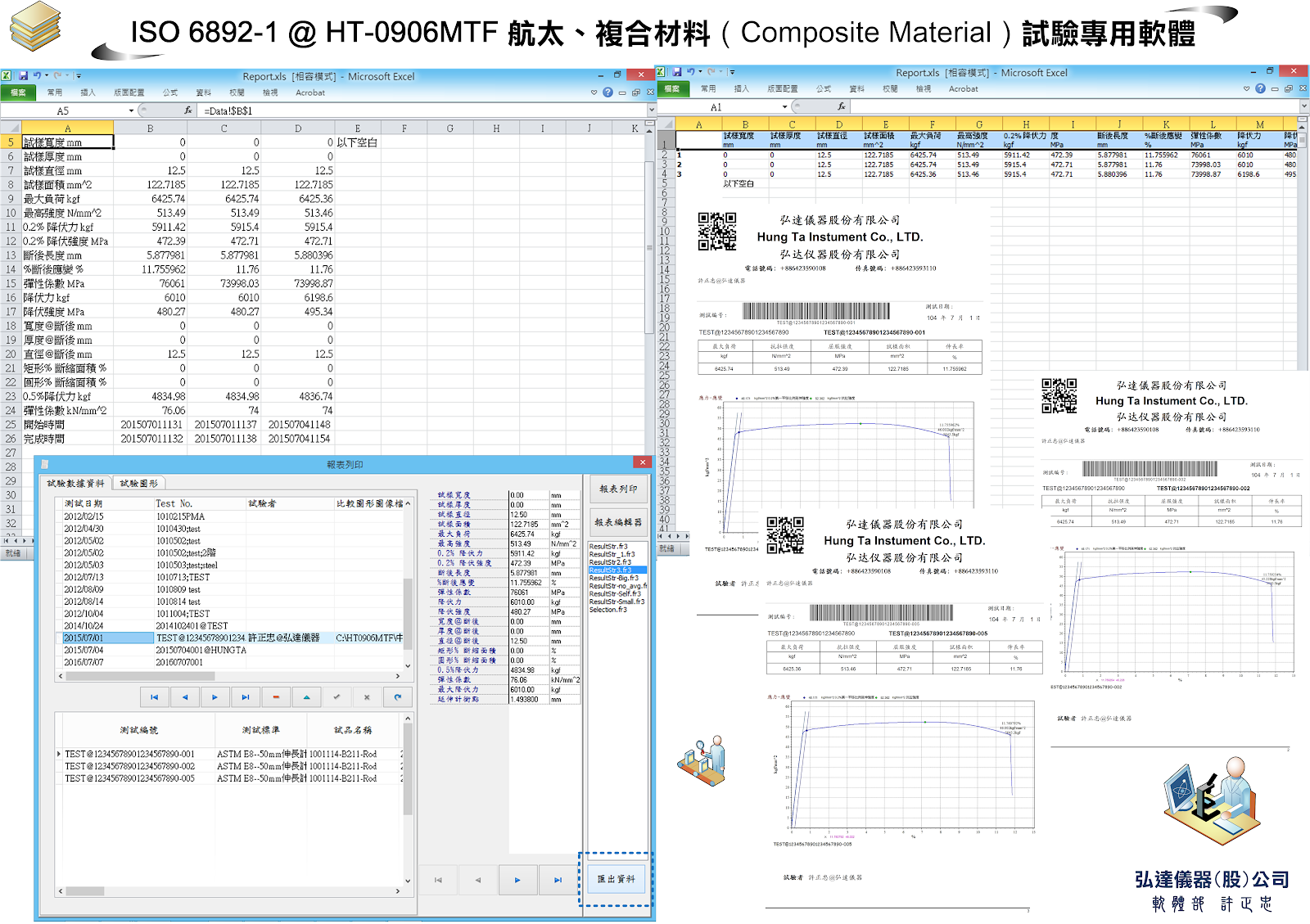 HUNGTA 弘達儀器軟體部: ISO EN DIN 6892 Metallic materials -- Tensile testing