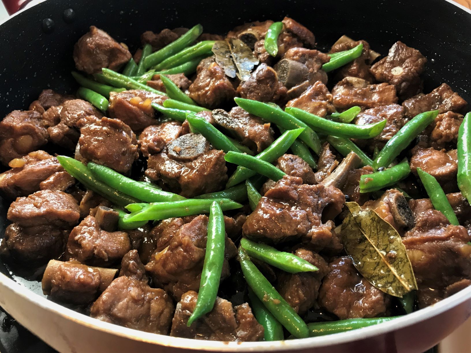 Pork Ribs Adobo with Green Beans