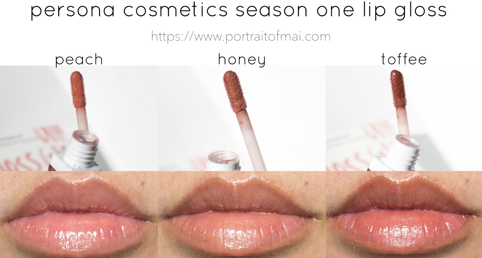 Persona Cosmetics Season One Lip Gloss: Swatches and Review - Portrait ...