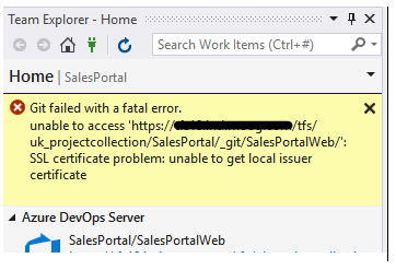Programming Blog: GIT - SSL certificate problem: unable to get local issuer certificate