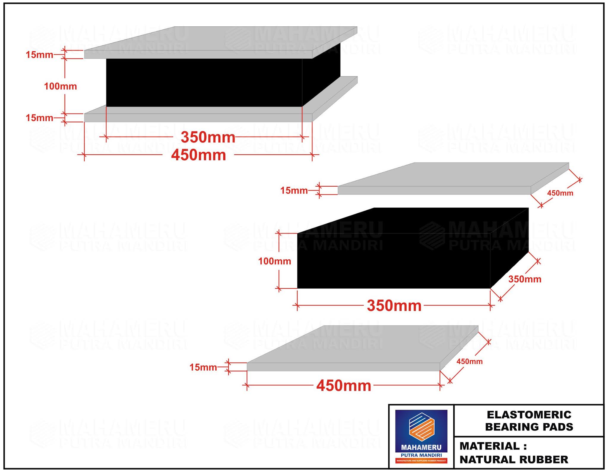 Elastomer Bearing Pads Semarang - Kegunaan Karet Bantalan Jembatan