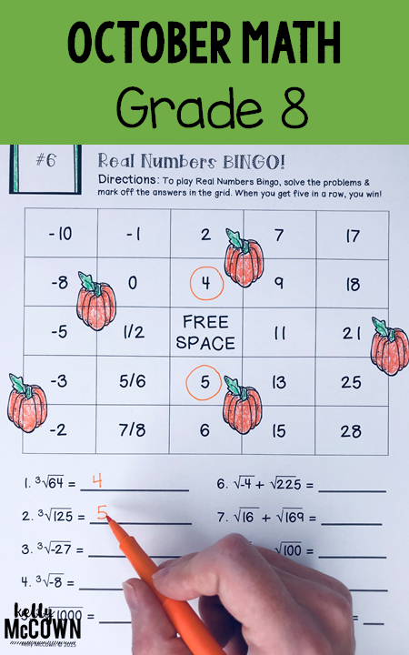 Kelly McCown October NO PREP Math Packet 8th Grade kelly-mccown-october-no-prep-math-packet-8th-grade