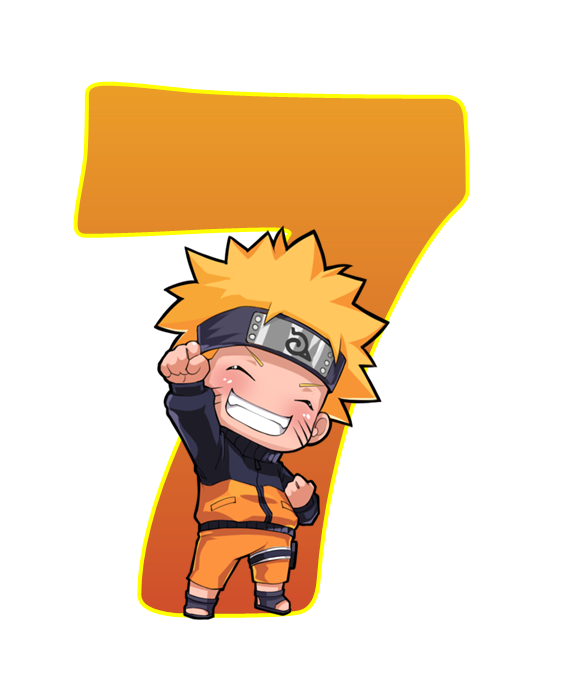 Kits imprimibles gratis : abecedario y números Naruto