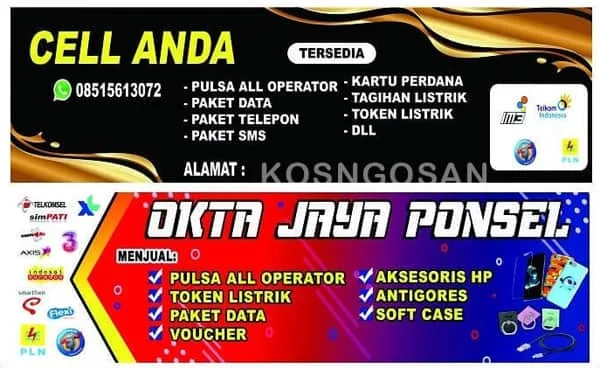 25 Desain Spanduk Jualan Pulsa yang Keren - KOSNGOSAN