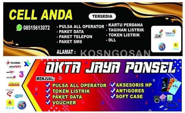 25 Desain Spanduk Jualan Pulsa yang Keren - KOSNGOSAN