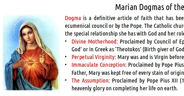 Mary, Mother of Jesus: Marian dogmas of the Catholic Church