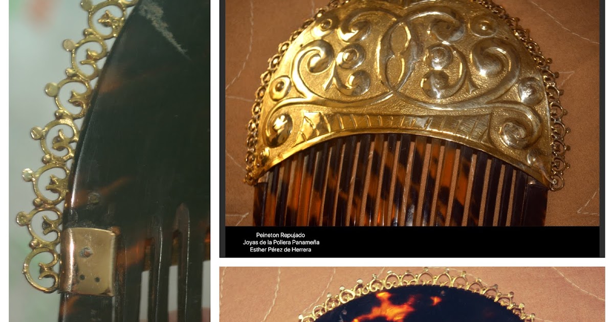 Joyas de la Pollera Panameña.: PEINETON REPUJADO