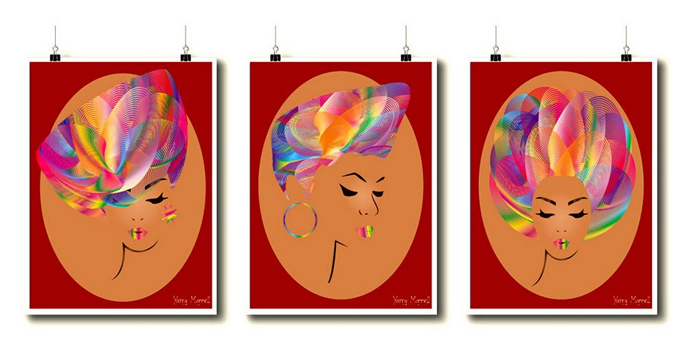 Nuevas impresiones: Colorful afro hair girls