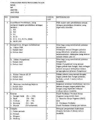 File Form Pengisian Pengukuran Indeks Profesionalitas ASN Tahun 2019 ...