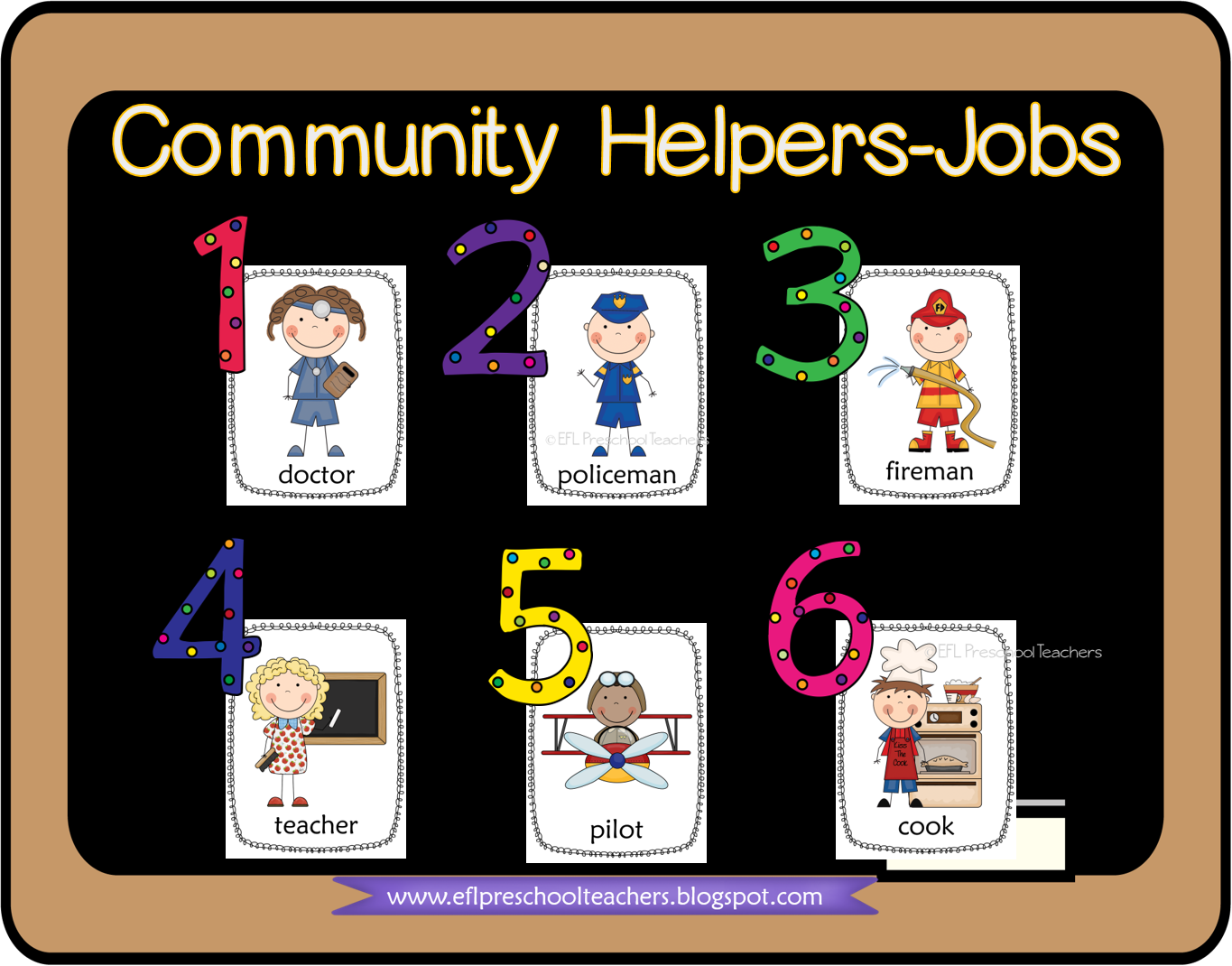ESL/EFL Preschool Teachers: Community Helper Unit for Preschool ESL
